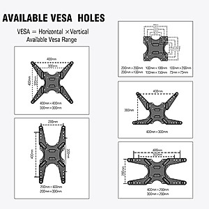 FORGING MOUNT Corner TV Wall Mount Single Stud Articulating Arm Full Motion TV Bracket for Most 26-55" Flat Curved TVs with Tilt, Swivel and Extends 18inch, Holds 88lbs, Max VESA 400x400mm