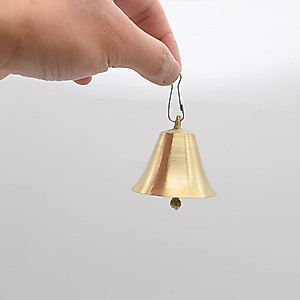 Craft Bells,2PCS Brass Bell(2" X 2") Vintage doorbell for DIY Craft Cow Horse Sheep Dog Camel Bells Home Garden Christmas Tree Decoration Bells KSI(Loud Sound)