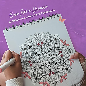 ColorIt Mandalas to Color Volume IV Coloring Book for Adults Relaxation, 50 Single-Sided Designs, Thick Smooth Paper, Spiral Binding, USA Printed, Lay Flat Hardback Book Covers, Ink Blotter Paper