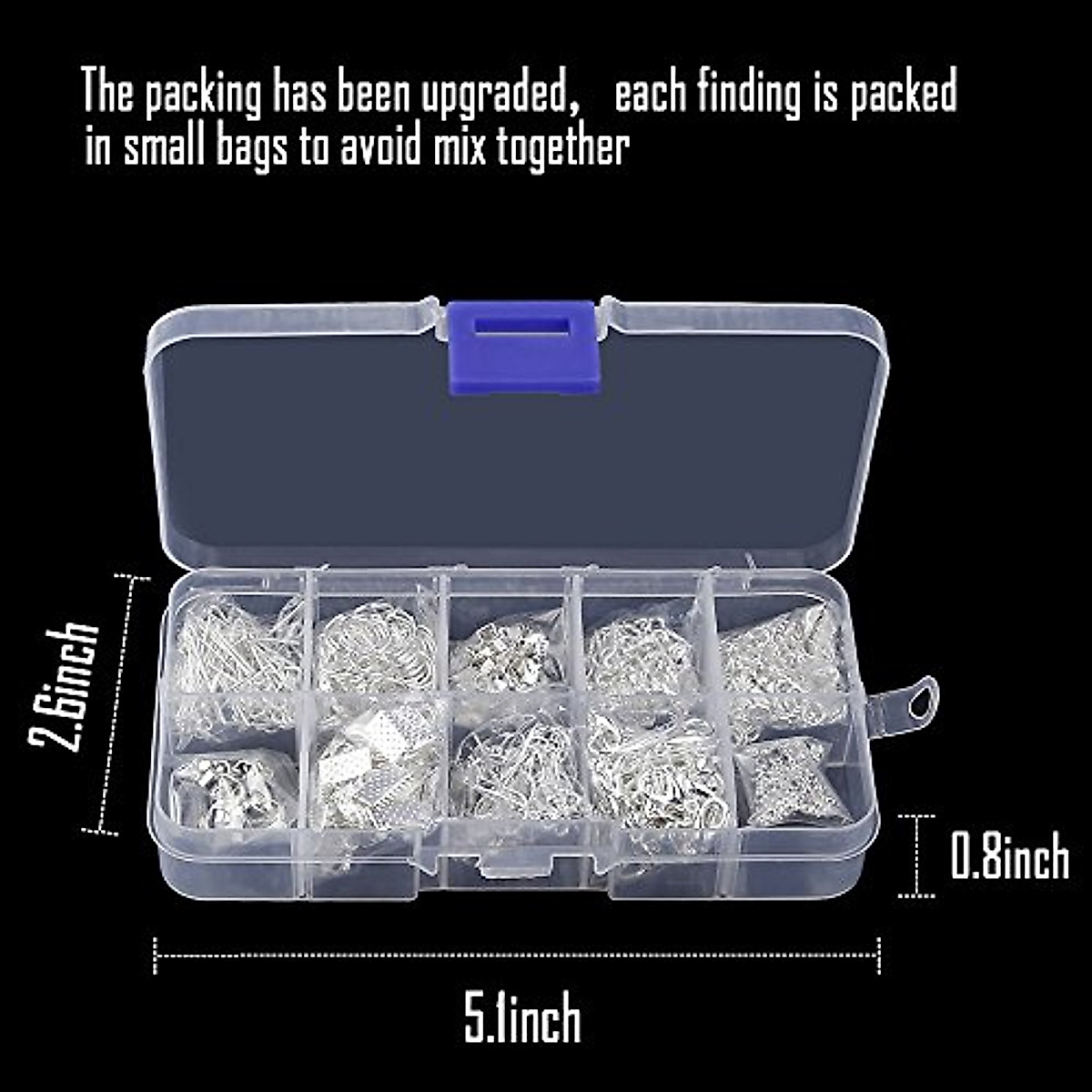 PP OPOUNT Jewelry Findings Set Jewelry Making Kit Jewelry Findings Starter Kit Jewelry Beading Making and Repair Tools Kit Pliers Silver Beads Wire Starter Tool