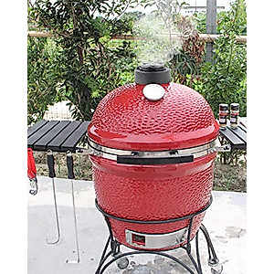 VANKEY Cast Iron Vented Chimney Cap for Kamado Joe Dual Function Metal Top,Kamado Joe Accessories Daisy Wheel for Classic & Big Joe Series Kamado Joe Damper Chimney Cap Kamado Joe Replacement Parts