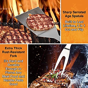 Hobylife 20-Piece Grill Set for Outdoor Grill with Case, Premium Grill Tool Set Stainless Steel, BBQ Tools Grilling Tool Set, Grill Utensils for Outdoor Grill, Christmas Grilling Gifts for Men, Dad