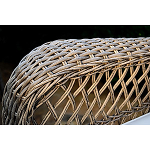 Tortuga Outdoor Rio Vista Swivel Glider, Single Chair, Sandstone Wicker and Cushions