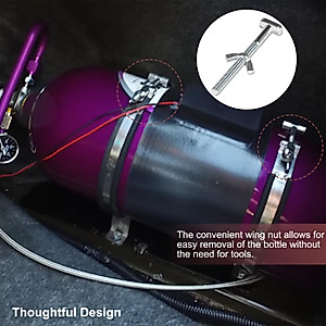 yourour 82013 Nitrous Oxide Bottle Bracket,7”Nos Single Bottle Holder Bracket for 10-15 Pound Nitrous Bottle