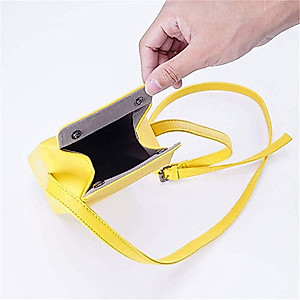 Topromise Small Crossbody Shoulder Bags for Women,Cellphone Wallet Banana Handbag Purse with Long Strap(Yellow)