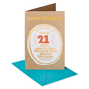 American Greetings 21st Birthday Card (Serious Decisions)