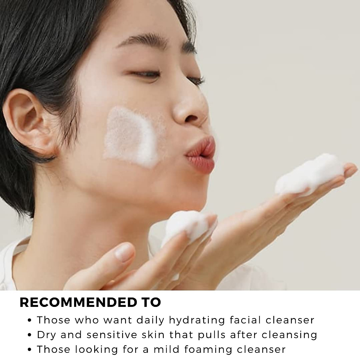 DearKlairs] K-Beauty Skincare Rich Moist Foaming Cleanser, 3.4 fl oz (100 ml)