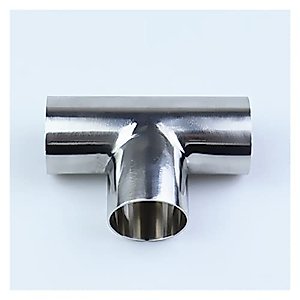 C'EsTBon 16/19/22/25/28/32/38/45/51/63/76/102mm Pipe OD Butt Weld Tee 3 Way Connector Sanitary Pipe Fitting SUS304 Stainless Homebrew Joyous (Size : 45mm Pipe OD)