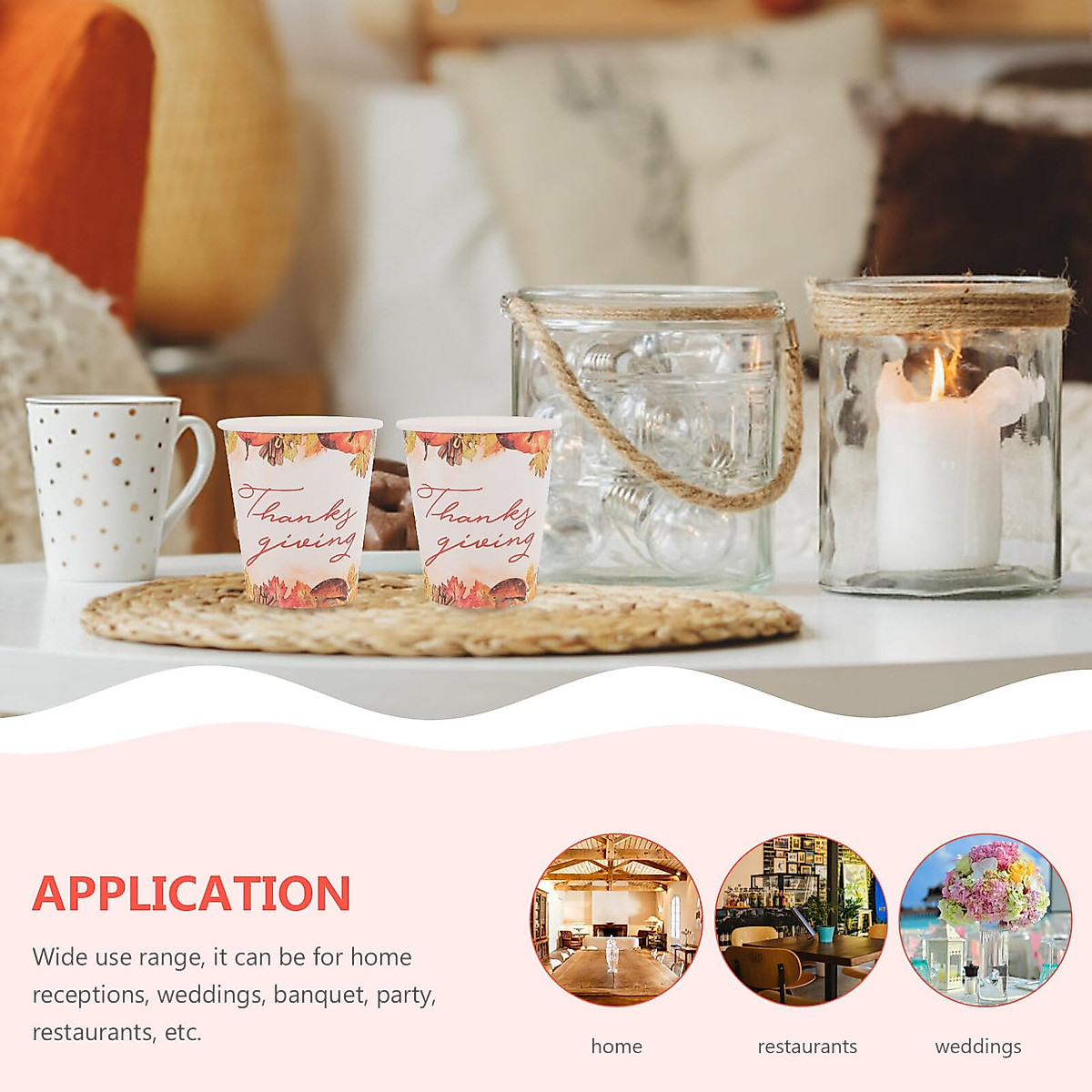 Kichvoe 20pcs Office Water Cup Fall Party Paper Cups Office Paper Cup Thicken Paper Water Cups Thanksgiving Paper Cups Paper Ice Cream Cups Paper Water Holder Paper Cup for Drinking