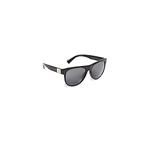 Versace VE 4346 GB1/87 Black Plastic Round Sunglasses Grey Classic Lens