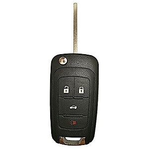 4 Buttons Replacement Flip Folding Key Fob Case Shell Fit for Chevrolet Chevy Camaro Cruze Equinox GMC Buick Smart Car Key Fob Cover Housing No Chip