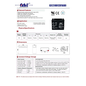 Simplex 2081-9275 Fire Alarm Control Panel Battery 12V 18Ah F2