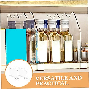 KOMBIUDA 2pcs Wardrobe Backsplash Purses Organizer Wardrobe Divider Cabinet Divider Closet Shelf Separators Shelf Dividers for Wire Shelving Clear Shelf Divider Acrylic Transparent