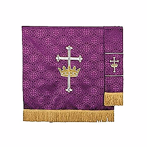 R.J. Toomey Purple Polyester King of Kings Embroidered Pulpit Scarf, 38 Inch