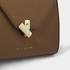 KATIE LOXTON Casey Womens Medium Sustainable Style Convertible Strap Top Handle Shoulder Bag Brown