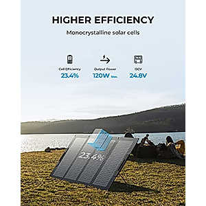 BLUETTI Solar Generator EB55 with 100W Solar Panel Included, 537Wh Portable Power Station w/ 4 110V/700W AC Outlets, LiFePO4 Battery Pack for Camping, Adventure, Emergency