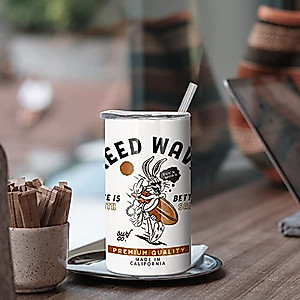 AGH 12OZ Sublimation Tumblers Blanks, 6 Pack Stainless Steel Straight Skinny Slim Tumblers with Lids and Straw, Double Wall Vacuum Insulated Cups Great DIY Gift for Children and Family.