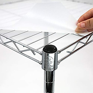 Apollo Hardware Chrome 4-Shelf Wire Shelving with Wheels 14"x24"x48" (Chrome)