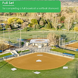 Eupboron Baseball Bases Set, 5 Piece Baseball & Softball Throw Down Rubber Base Set for Kids & Adults