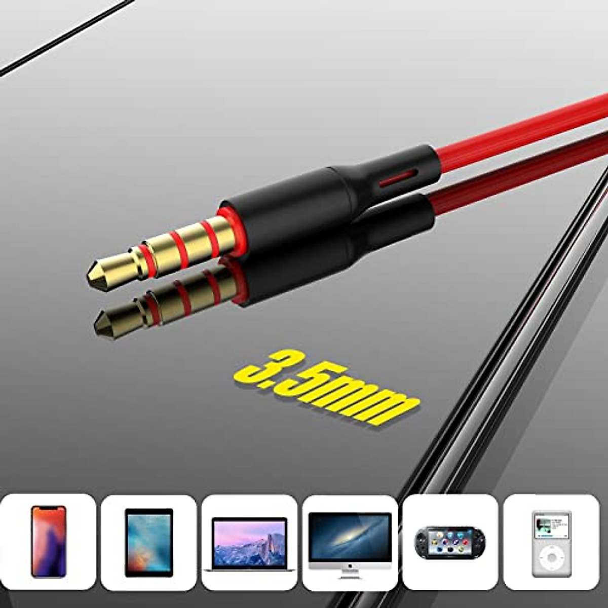 YENIE Wired Earbuds 4Pack in-Ear Headphones,with Heavy Bass Microphone,High Definition Quality Earphones for Android, iPhone, iPad, Laptops, MP3 and Most 3.5mm Interface.