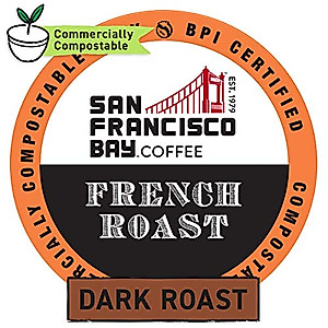 San Francisco Bay Compostable Coffee Pods - French Roast (120 Ct) K Cup Compatible including Keurig 2.0, Dark Roast