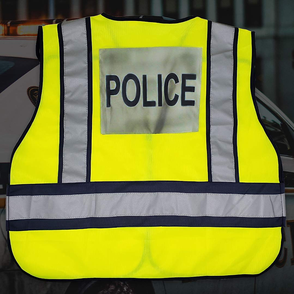 VIEWBRITE Reflective (Class 2) Police Vest Lime Green - 5 Point Breakaway High Visibility Yellow Safety Vest