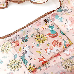 Bowbear Foldable Nylon Reusable Shopping Grocery Bag, Foxes Unicorns & Peacocks