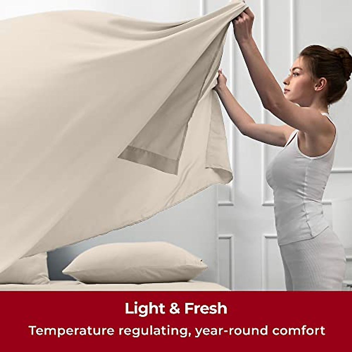 Mellanni Queen Sheet Set - 6 Piece Iconic Collection Bedding Sheets & Pillowcases - Luxury, Ultra Soft, Cooling Bed Sheets - Deep Pocket up to 16 inch - 6 PC (Queen, Burnt Sand w/Extra Pillow Cases)