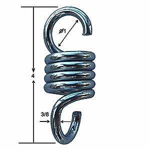 700lbs Weight Capacity Hammock Chair Spring for Porch Swings Hanging Chairs 2 Pieces Suspension Hooks