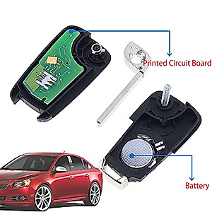 5 Buttons Flip Car Key Fob fits for GMC Terrain Chevy Camaro Equinox 2010-2018/Chevy Cruze 2011-2016/ Chevy Malibu 2014-2016/ Buick Lacrosse Regal 2010-2016 Replacement for P/N: OHT01060512 Pack of 1