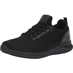 Skechers Men's Cessnock Food Service Shoe, Black, 14 Wide