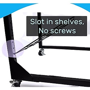 Joymaney Art Drying Rack - Mobile Metal Art Storage Rack with Extra Large 25 Removable Shelves, Art Organizer for Kids, Art Studio Organization and Storage, Artwork Storage, Craft Room