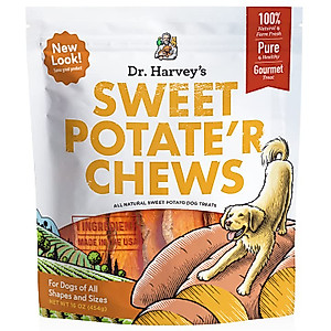 Dr. Harvey's Sweet Potate'r Chews - Natural Sweet Potato Treat for Dogs (16 ounces)