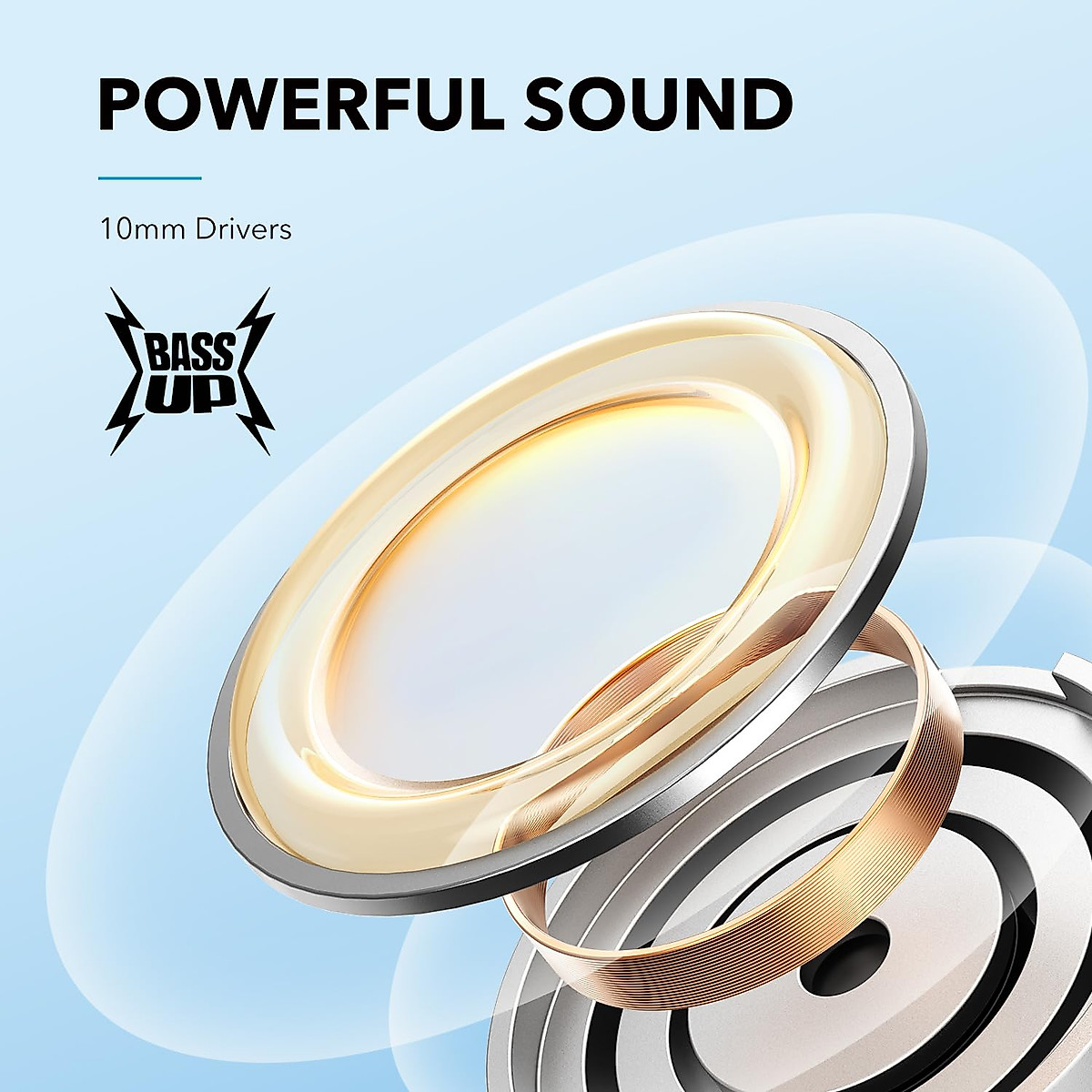 Soundcore by Anker Life U2i Wireless Neckband Headphones, 10mm Drivers with BassUp Technology, 22H Playtime, AI-Enhanced Calls, Foldable and Lightweight, IPX5 Water-Resistant, Secure Fit, Bluetooth 5