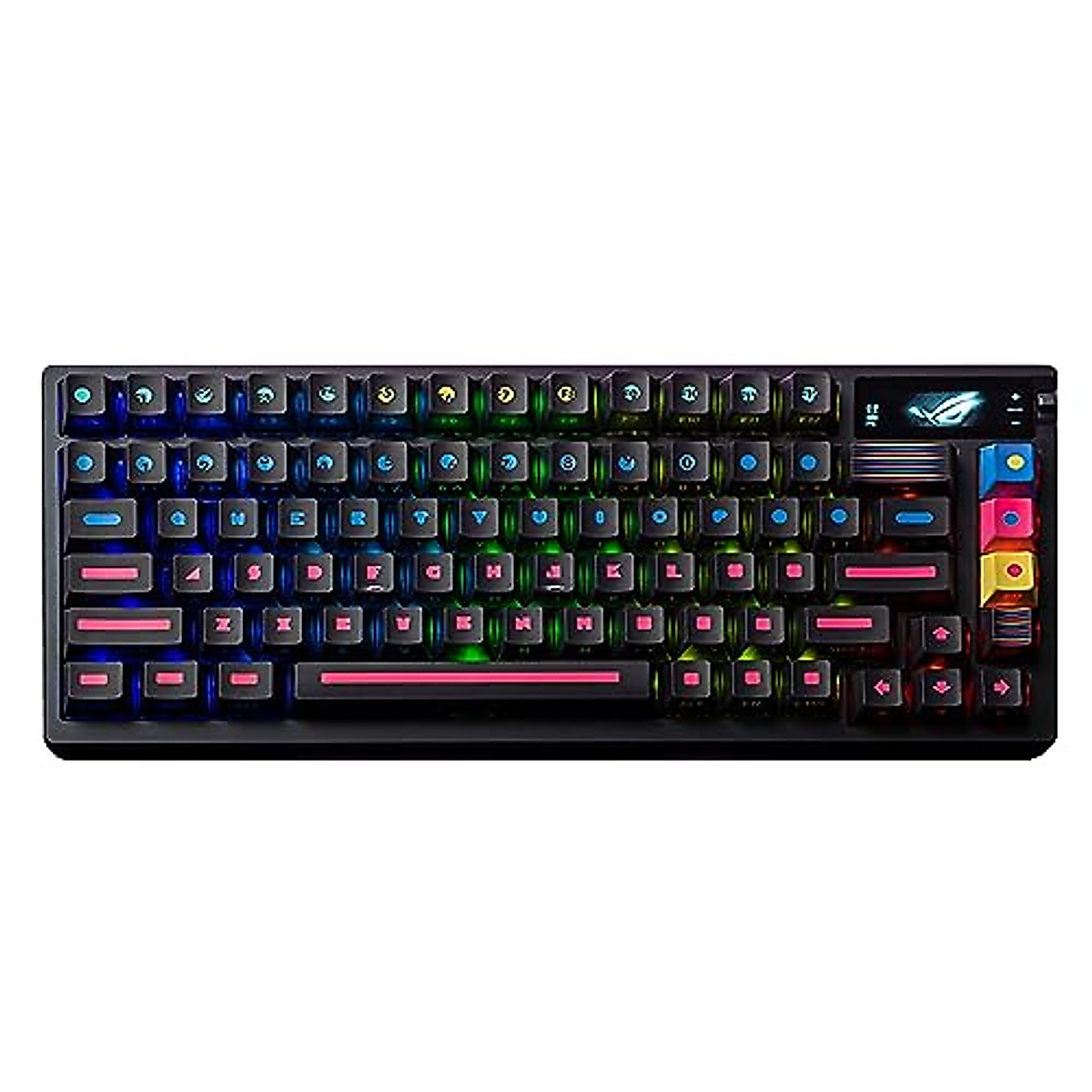 Keycaps PBT Keycap 117 Key Set for Mechanical Keyboards Multiple Color Styles English (US) Layout (Multicolor-Black)