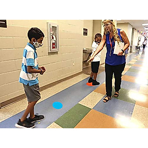 24 Packs Multicolor Classroom Line up Dots Stickers, Self Adhesive Vinyl 6 inch Round Decals, Line up Markers for Preschool and Kindergarten Elementary Teachers