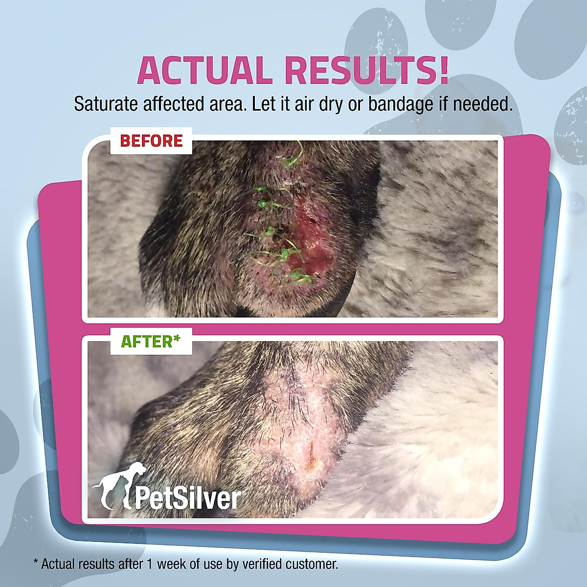 PetSilver Wound & Skin Spray - Chelated Silver, Superior to Colloidal Silver - Dog Wound Spray, Hot Spot, Allergy Relief for Dogs, Itch Spray for Cats - Natural Skin Soother - Made in USA - 8 fl oz