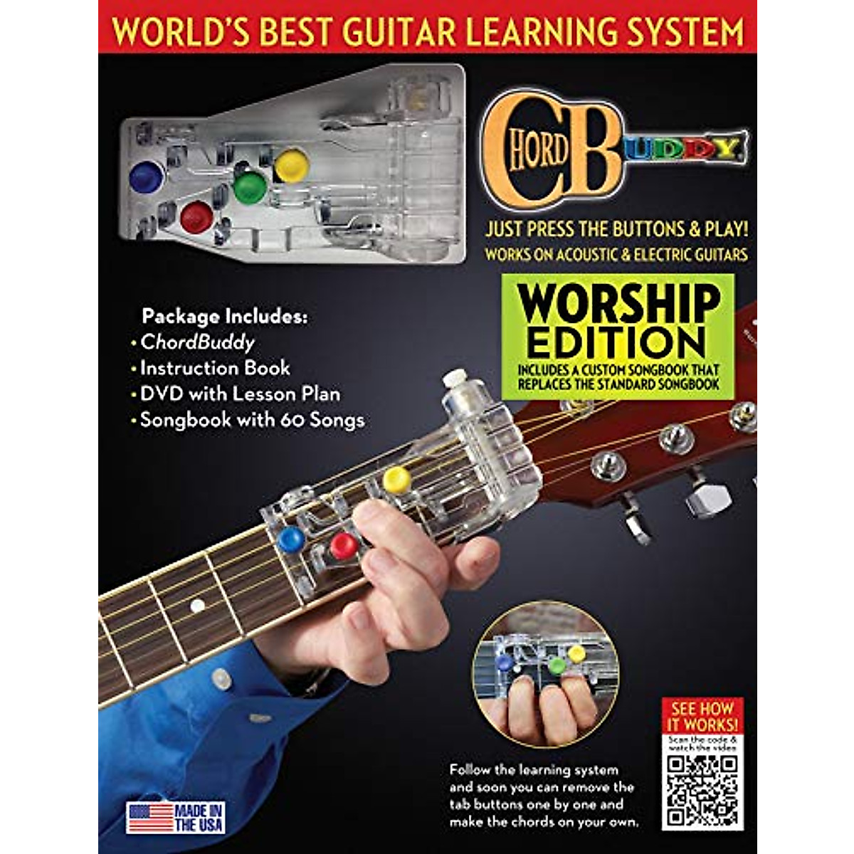 Chord Buddy 124638 Guitar Learning System, Worship Edition