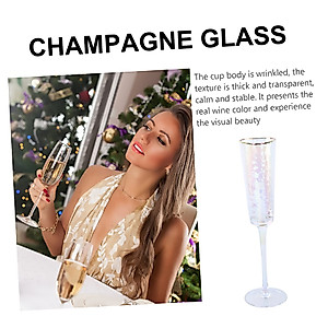 Gogogmee 1pc Glass Mojito Glasses Glass Party Wine Cups Martini Cups Dessert Glasses Goblet Toasting Glasses Vintage Glasses Crystal Glass Dinner Party European Style