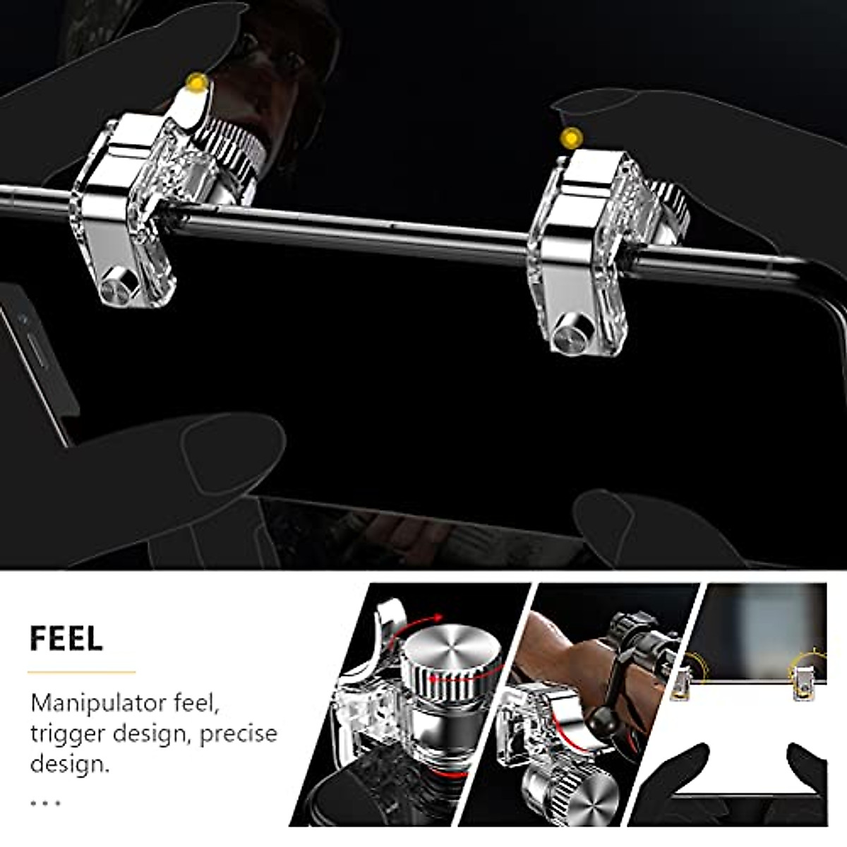 1 Pair of Portable Game Triggers Creative Game Accessories Compatible for R11s Gifts for Men Women