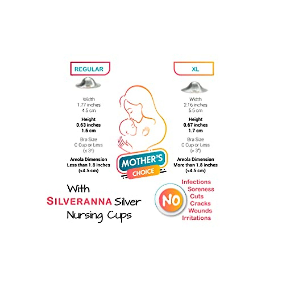 The Original Silver Nursing Cups, Nipple Shields for Nursing Newborn, Nipple Protector for Breastfeeding, Nipple Covers Breastfeeding, No Need Nipple Cream, Newborn Essentials Must Haves