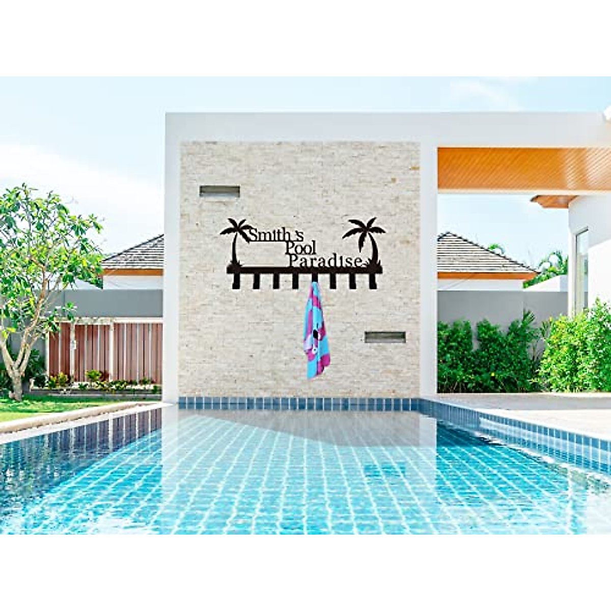 EFCUSTOMFC Custom Towel Hook, Pool Towel Hooks, Pool Hooks for Towels, Bathroom Towel Holder, Towel Holder for Bathroom, Pool Beach Towels，Pool Towel Rack for Bathroom, Towel Organizer