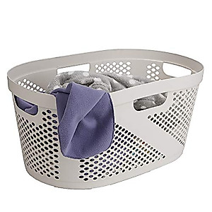Mind Reader Basket Laundry Hamper, Bathroom, Bedroom, Closet, 60 Liter, Ivory & HHAMP40-IVO, Laundry, Storage, Bathroom, Bedroom, Home, Ivory 40 Liter Clothes Basket