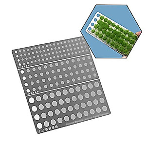 Model Static Grass Planting Template Sand Table of Three Specifications 1:35(5mm Holes)/1:43(3mm Holes)/1:72(2mm Holes) DIY Accessories Military Scenario Models Hobby Tool Accessory AJ0044