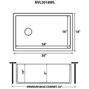 Ruvati 30-inch Fireclay Farmhouse Offset Drain Kitchen Sink Single Bowl White - Left Drain - RVL2018WL