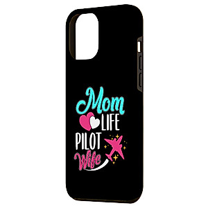iPhone 14 Pro Max Pilot Wife Mom Airplane Aviation Flying Helicopter Graphic Case