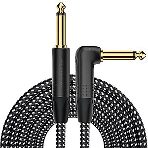 MOBIATOR Guitar Cable 20 ft Instrument Cable, World-Renowned Neutrik Gold Connector 1/4 Inch Right Angle Guitar Cables, Guitar Cord Amp Cable for Electric Guitar, Bass, Mandolin, Pro Audio