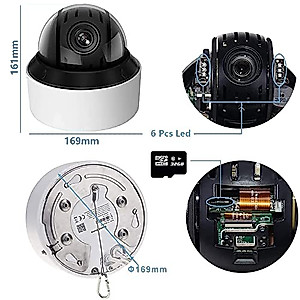 OEM DS-2DE4A425IW-DE 4MP 25x PTZ PoE Camera Optical Zoom, Outdoor PTZ IP Speed Dome Camera, 4.8~120mm Lens 360°Pan & 90°Til, DarkFighter 165ft Night Vision, Audio&Alarm I/O, WDR, SD Card Slot 256GB