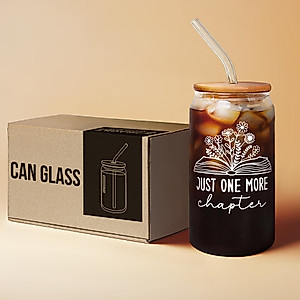 Book Lovers Gift Ideas - Christmas Gifts for Book Lovers - Book Lovers Gifts - Gift for Book Lover Women - Book Worm, Book Club Gift Ideas - Xmas Gift for Readers and Book Lovers - 20 Oz Can Glass