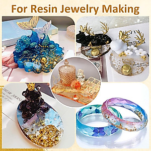 CHMI Gold Foil Flakes for Resin -15g, Jewelry Making, Imitation Gold Foil Flakes Metallic Leaf for Nails, Painting, Crafts, Slime and Resin Jewelry Making (Gold, Silver, Copper Colors)